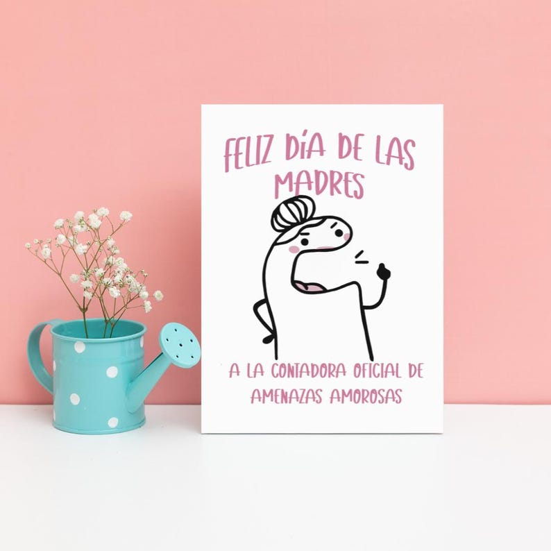 Amenazas Con Amor – Edición Mamá Greeting Card | Funny Spanish Mom Card ...