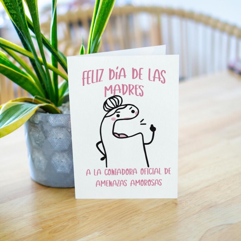 Amenazas Con Amor – Edición Mamá Greeting Card | Funny Spanish Mom Card ...