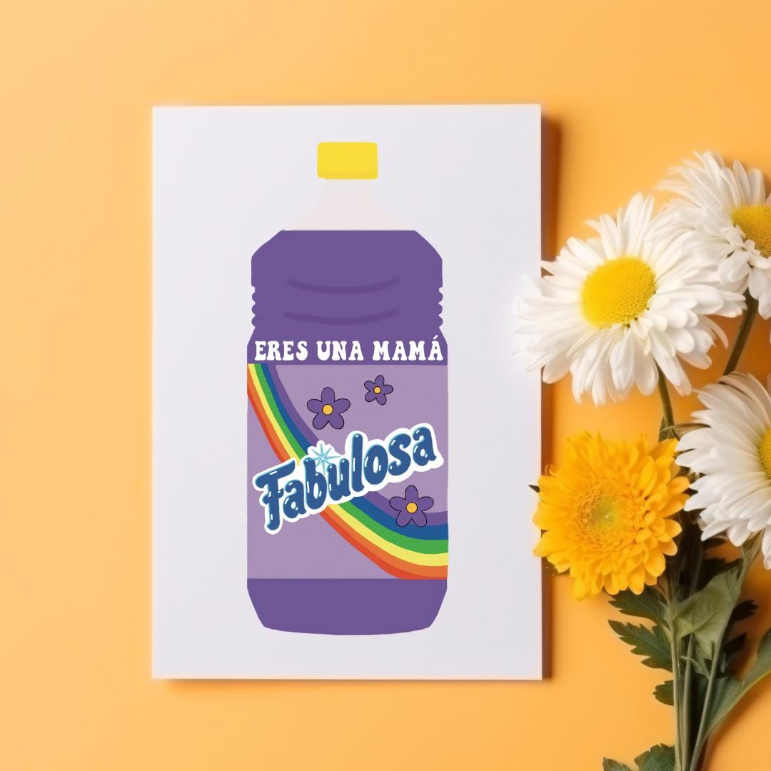 Mama Fabulosa Greeting Card | Spanish Mother’s Day Card | Tarjeta Para ...