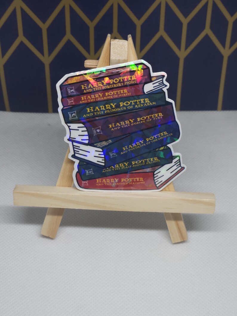 Wizard School Book Stack Sticker, Magical Inspired Vinyl Decal, Cute ...
