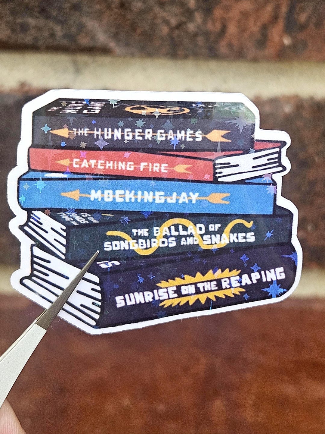 Hunger Games Book Stack Sticker | Katniss Everdeen Inspired Vinyl | YA ...