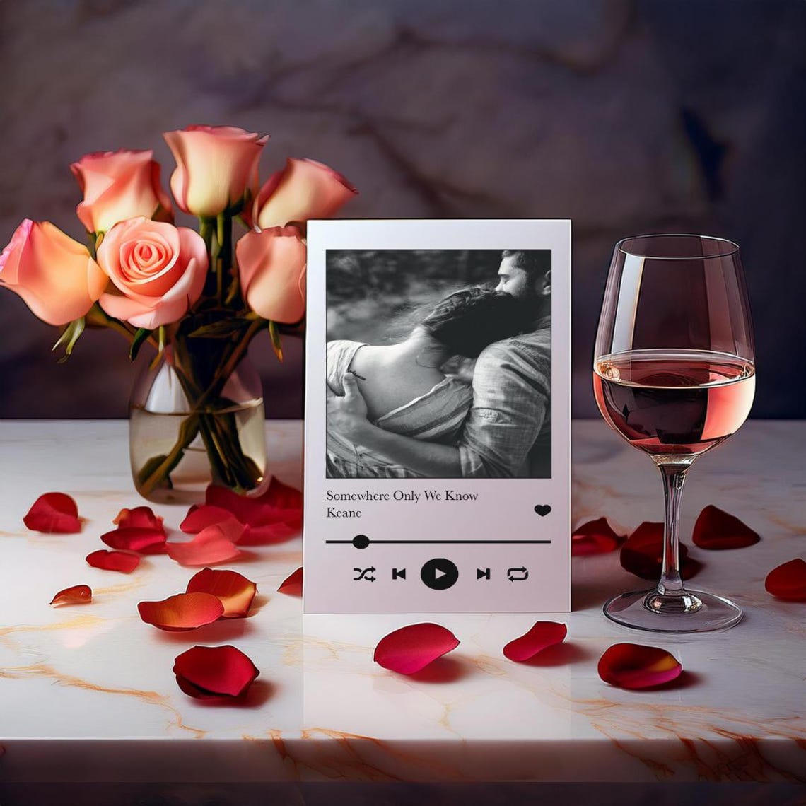 Personalized Music Greeting Card, Custom Photo Song Card, Personalized ...