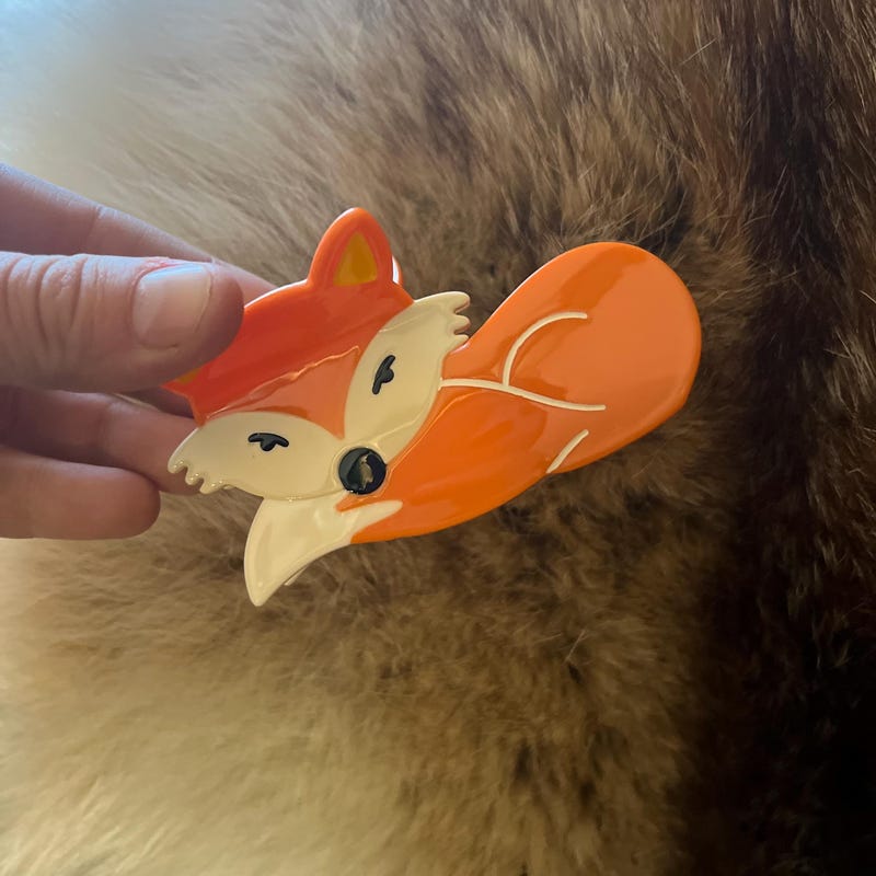 Fox Hair Clip Stick Pin - Etsy