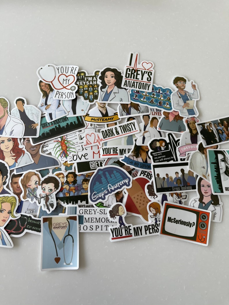 Greys Anatomy Stickers/ Inspired/ Derek Shepard/ Meredith - Etsy