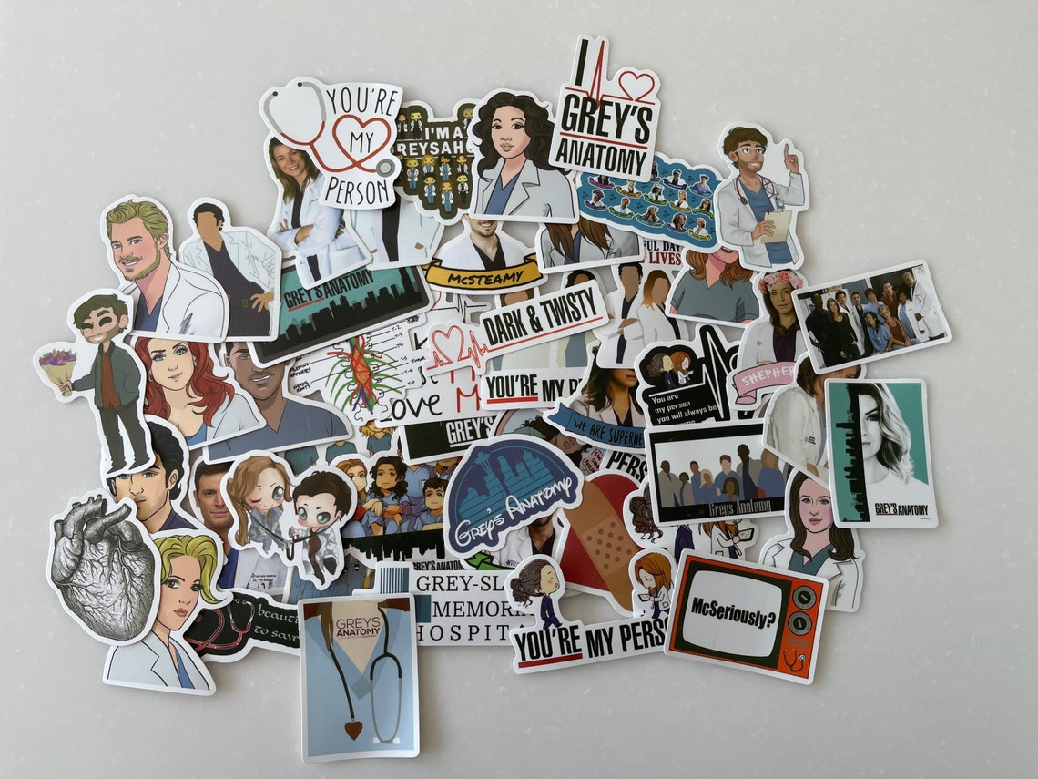 Greys Anatomy Stickers/ Inspired/ Derek Shepard/ Meredith - Etsy