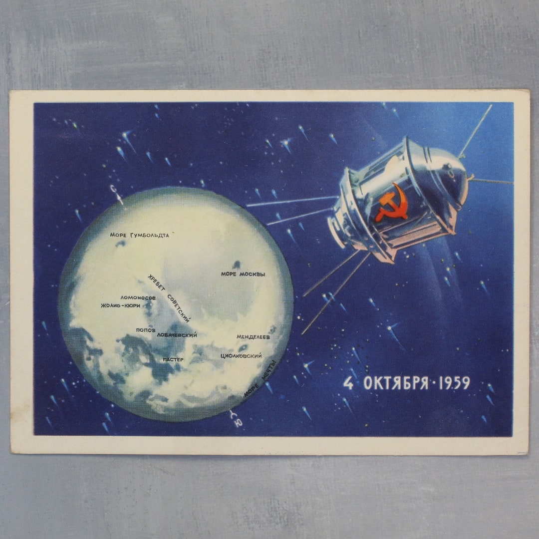 Triumph in Space. Vintage USSR Postcard 1962 Soviet Space Propam ...