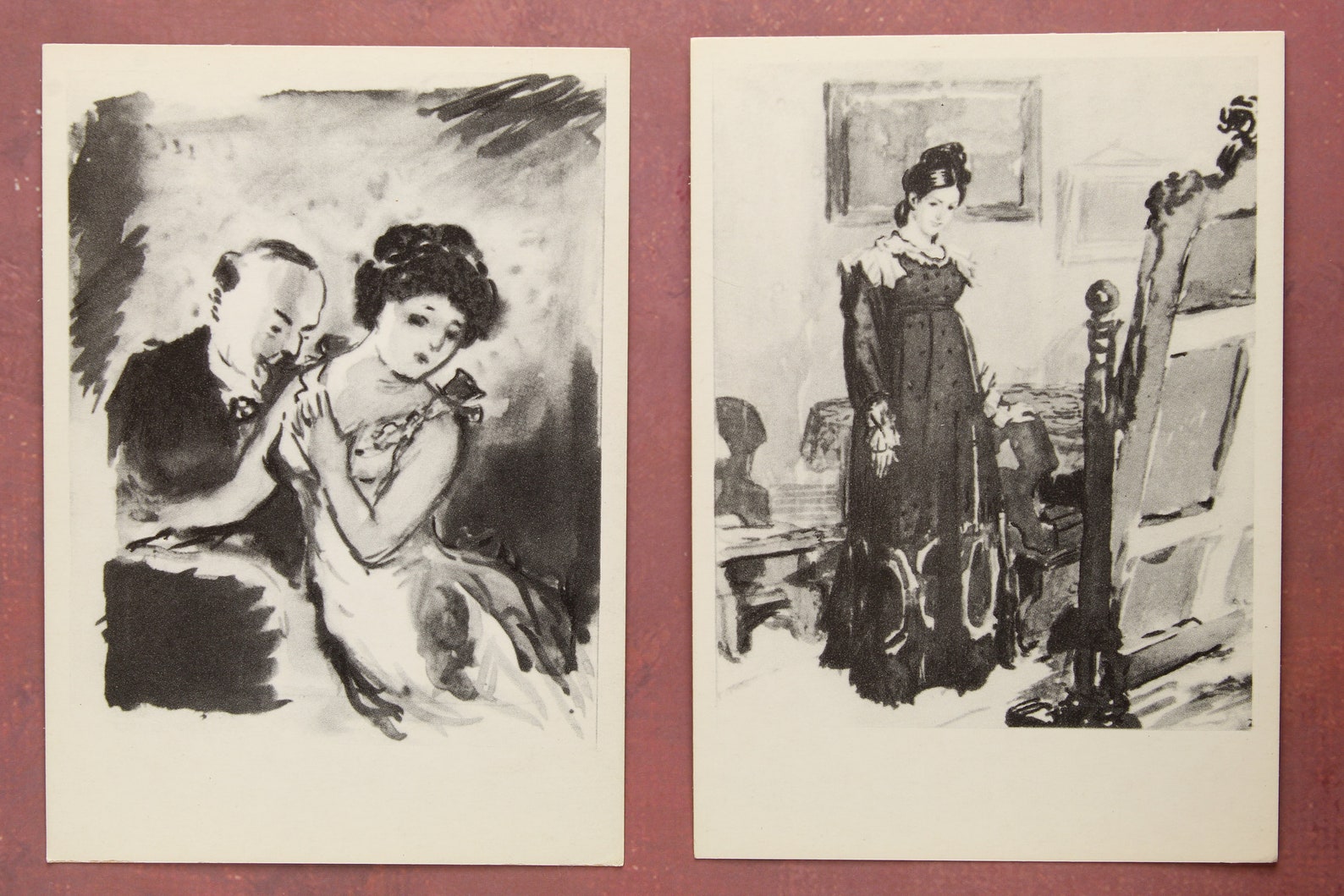 Vintage Full Set 13 Russian USSR Postcards 1975 Illustrations - Etsy