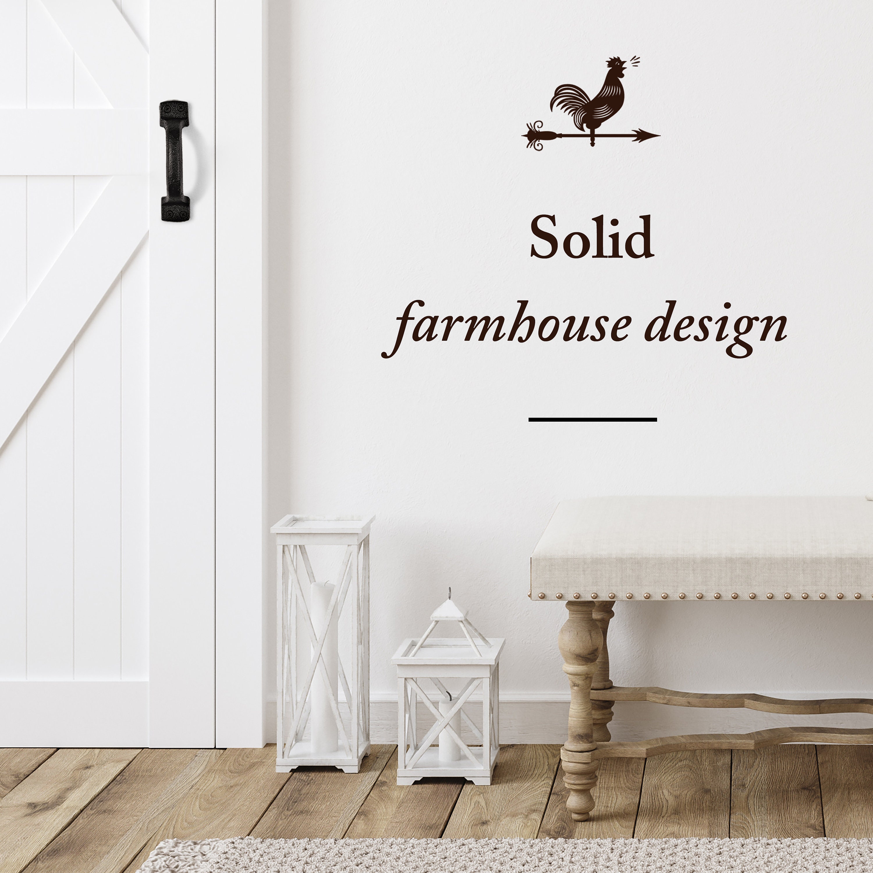 Rustic Gate Handles set of 4 Black Farmhouse Cast Iron | Etsy