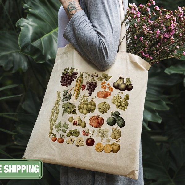 Vegetable Tote Bag - Etsy