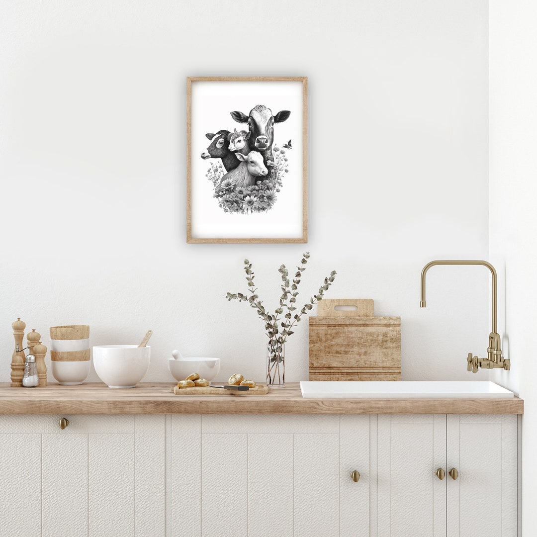Barnyard Friends Print Art - Farm Life Prints Collection, Cow, Goat ...