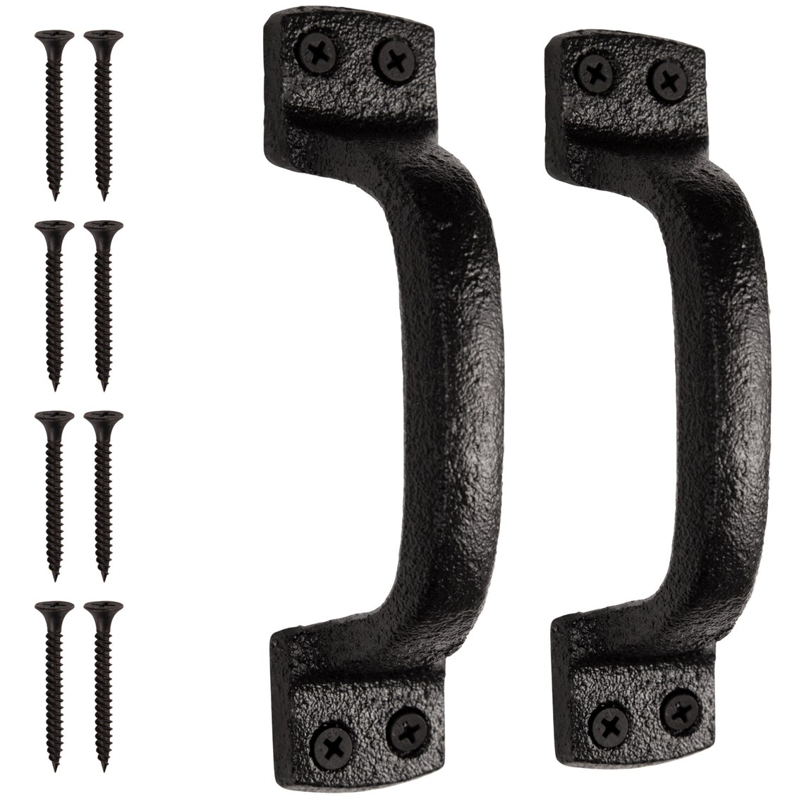 Rustic Gate Handles set of 2 Black Farmhouse Cast Iron - Etsy