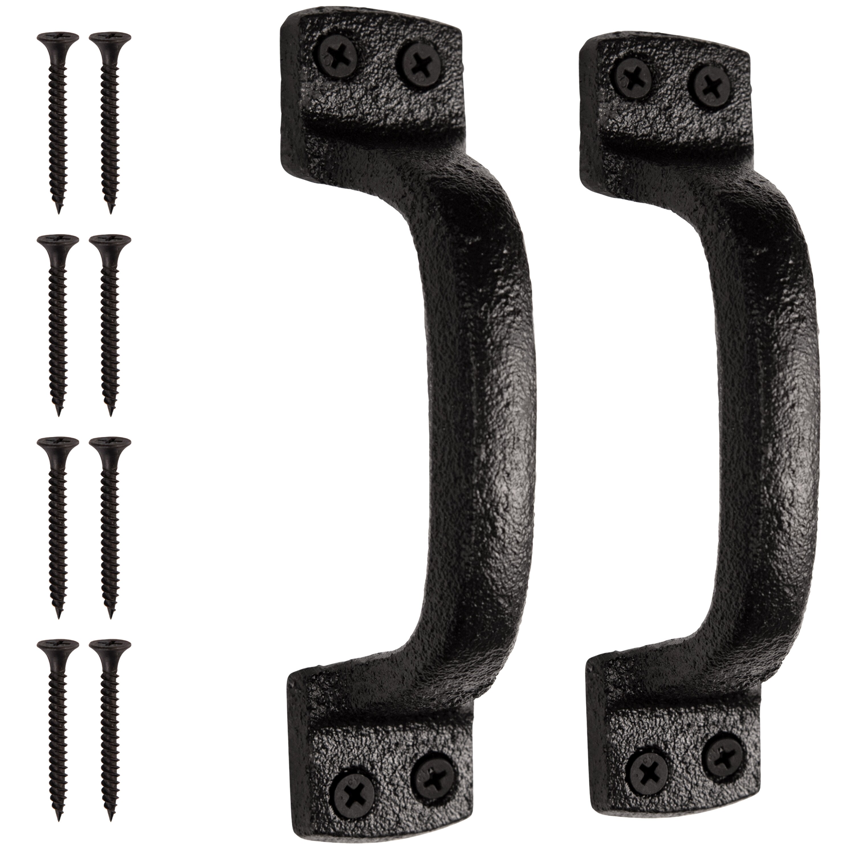 Rustic Gate Handles set of 2 Black Farmhouse Cast Iron - Etsy