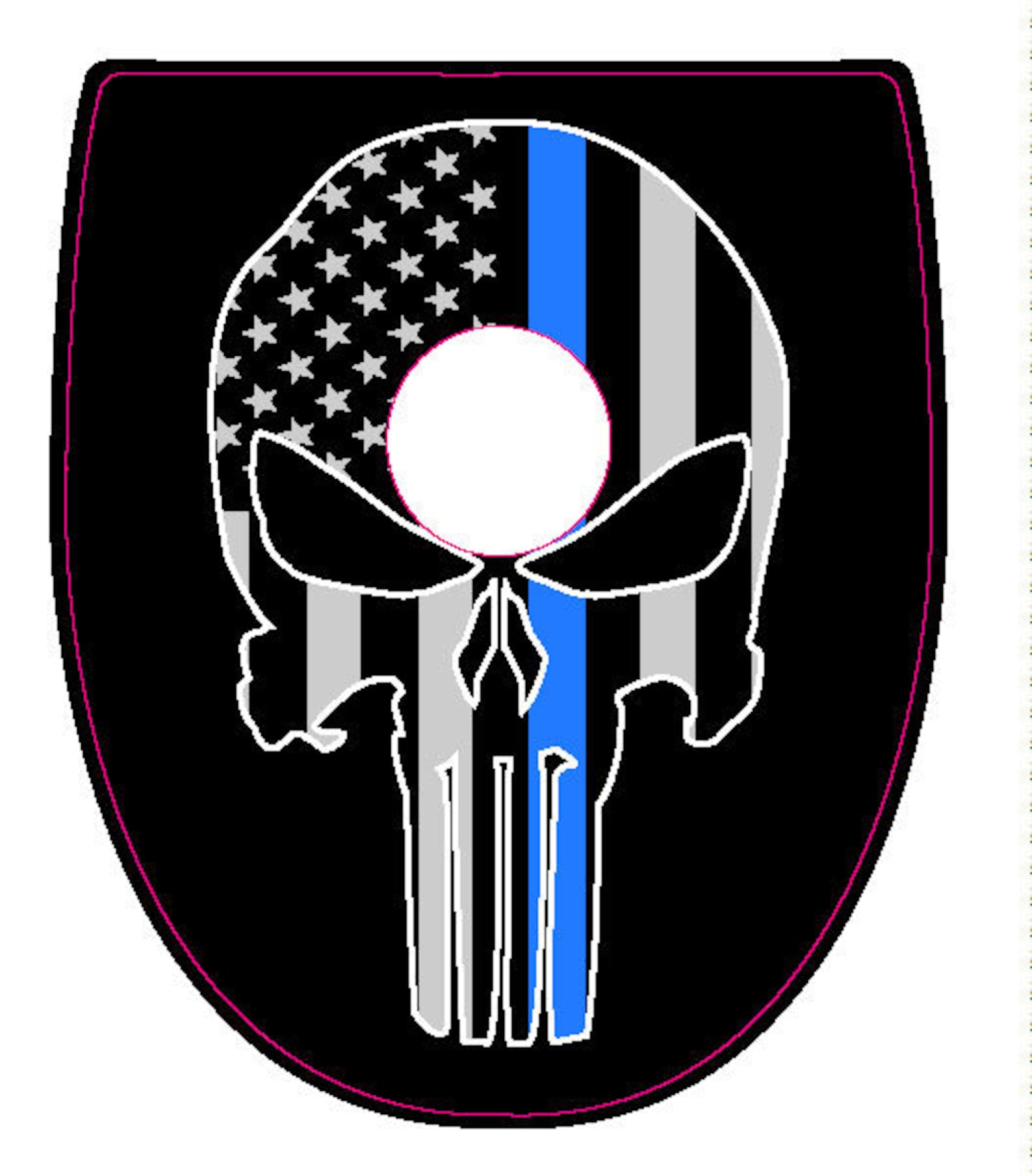 THIN BLUE LINE Flag Skull Magazine Base Plate Stickers - Etsy