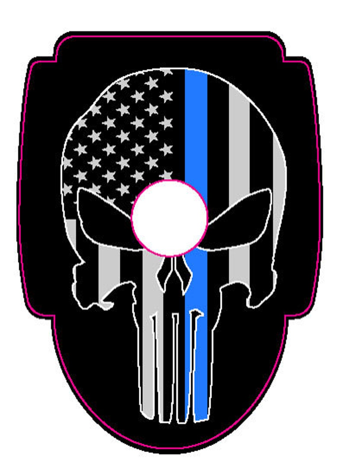 THIN BLUE LINE Flag Skull Magazine Base Plate Stickers | Etsy