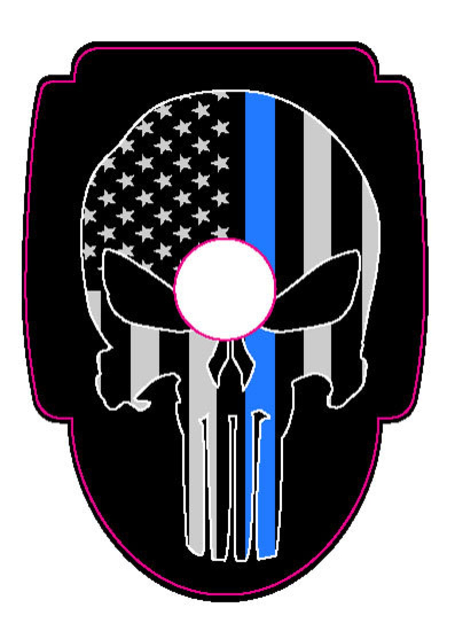 THIN BLUE LINE Flag Skull Magazine Base Plate Stickers - Etsy