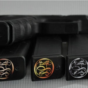 GLOCK 9mm /40 Cal MAGAZINE Base Plate Stickers With Vine Monogram - Etsy