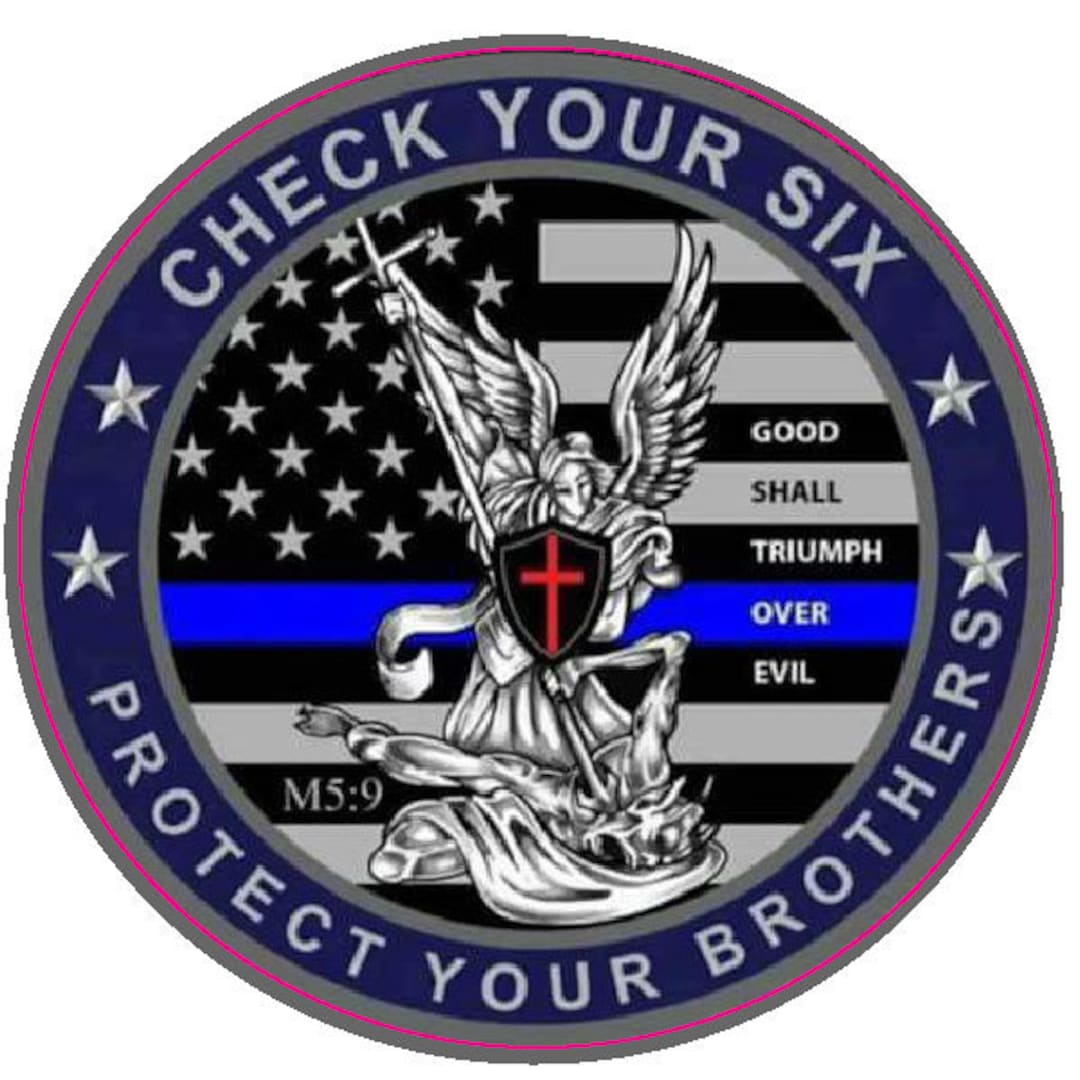 CHECK YOUR SIX - Protect Your Brothers Sticker for Metal Tumblers or ...