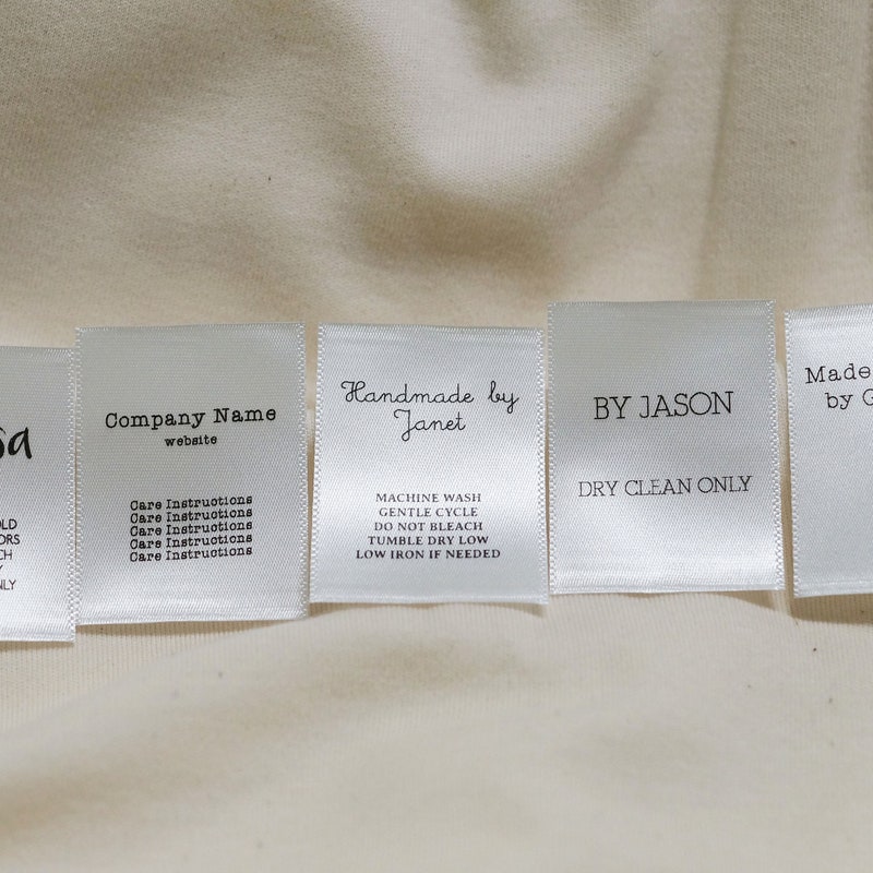 Custom Satin Labels - Etsy