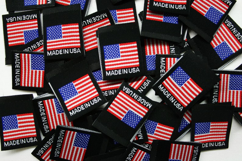 High Quality Woven Flag Labels for Clothing With made in | Etsy
