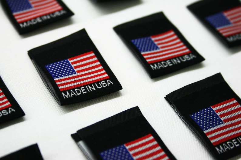 High Quality Woven Flag Labels for Clothing With made in | Etsy