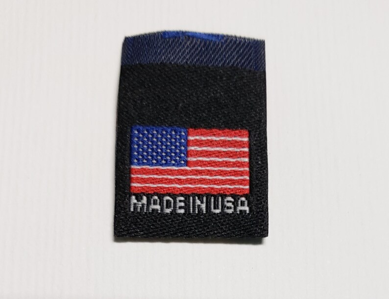 High Quality Woven Flag Labels for Clothing with Made in | Etsy