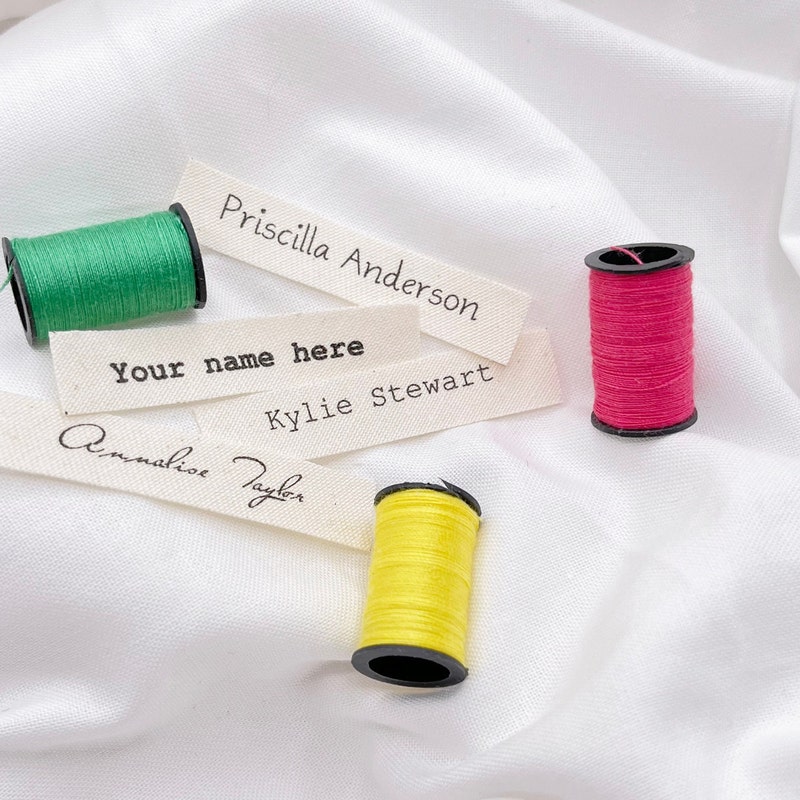 Personalized Sewing Labels With Name Sewn On - Etsy
