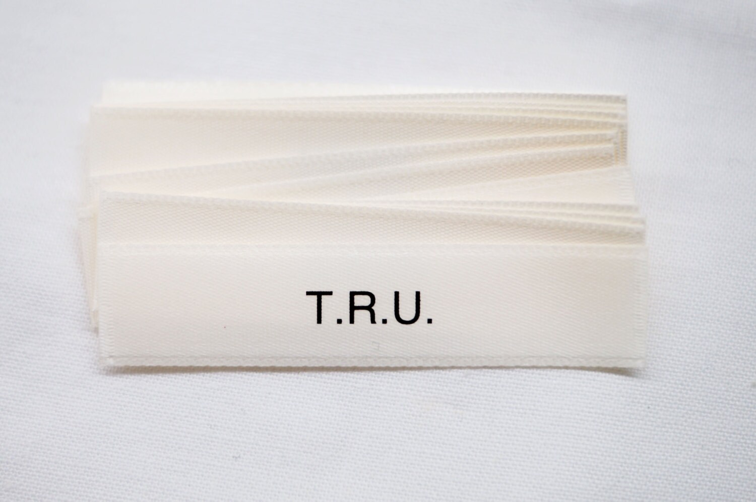 Custom Printed Satin Clothing Label -include Your Own Text-ivory Color ...