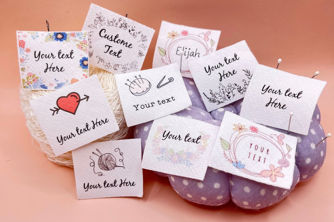 Fabric Name Tag, Organic White Cotton, Personalized - 30 Mm X 35 Mm ...