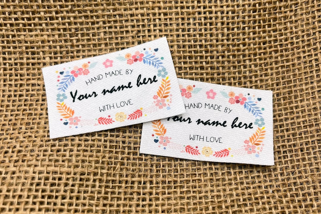 Fabric Name Tag, Personalized Clothing Label, White Cotton - 32 Mm X 50 ...