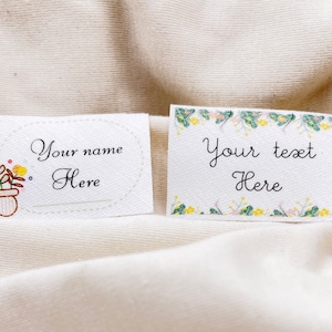 Fabric Name Tag, Personalized Clothing Label, White Cotton - 32 Mm X 50 ...