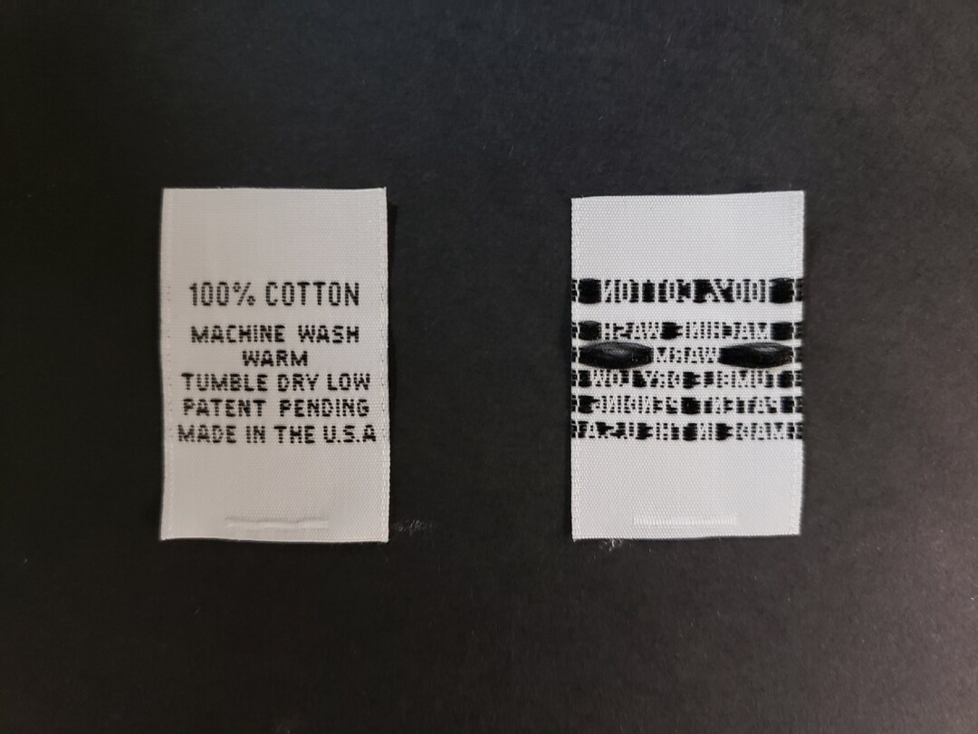 Woven Polyester Care Labels - 100% Cotton With "made in the U.s.a ...
