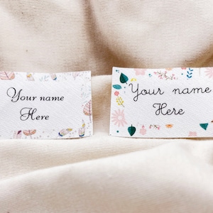 Fabric Name Tag, Personalized Clothing Label, White Cotton - 32 Mm X 50 ...
