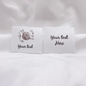 Fabric Name Tag, Organic White Cotton, Personalized - 30 Mm X 35 Mm ...