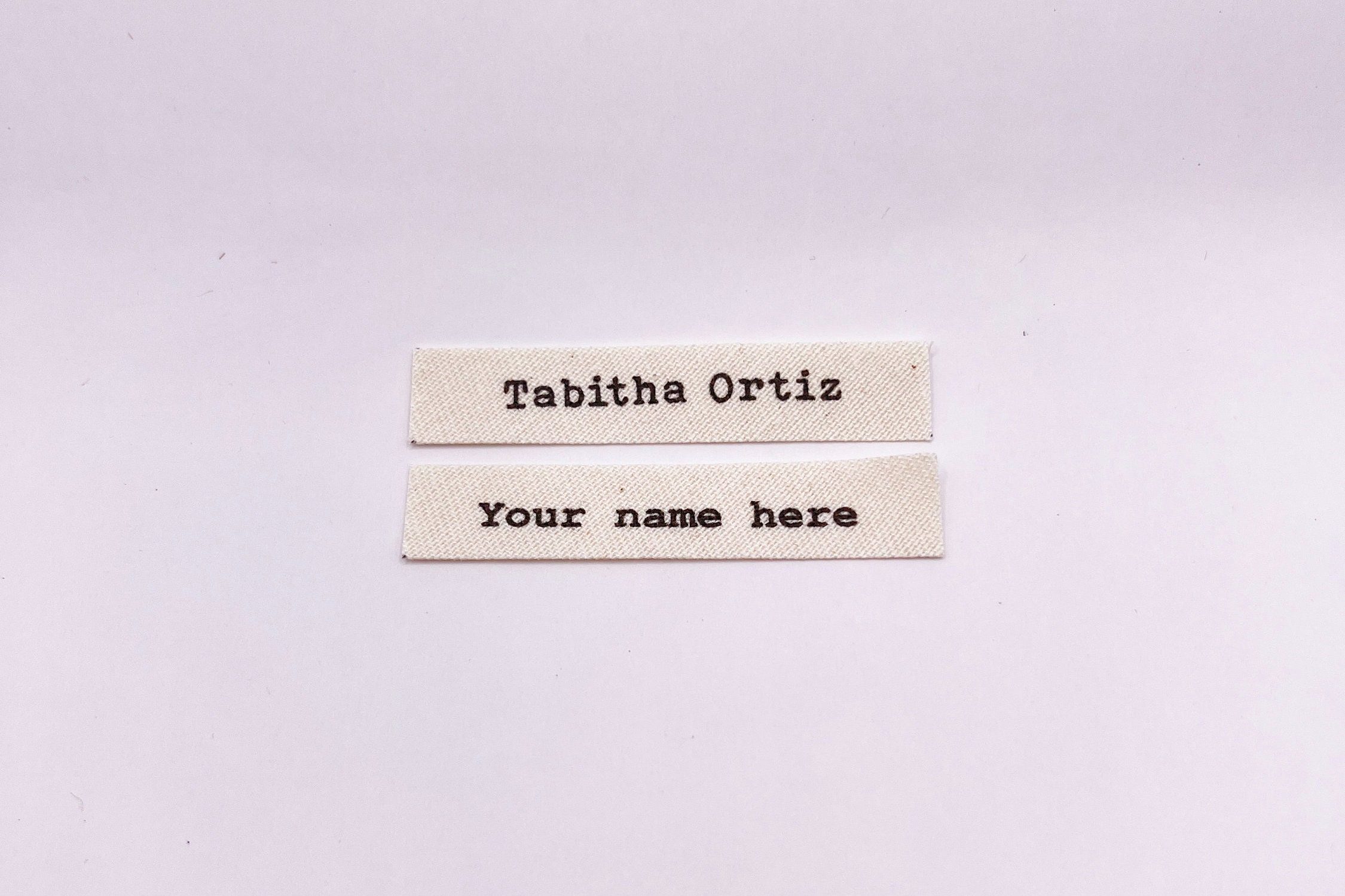 Fabric Name Tag Natural Cotton Personalized 10 Mm X 50 Mm - Etsy