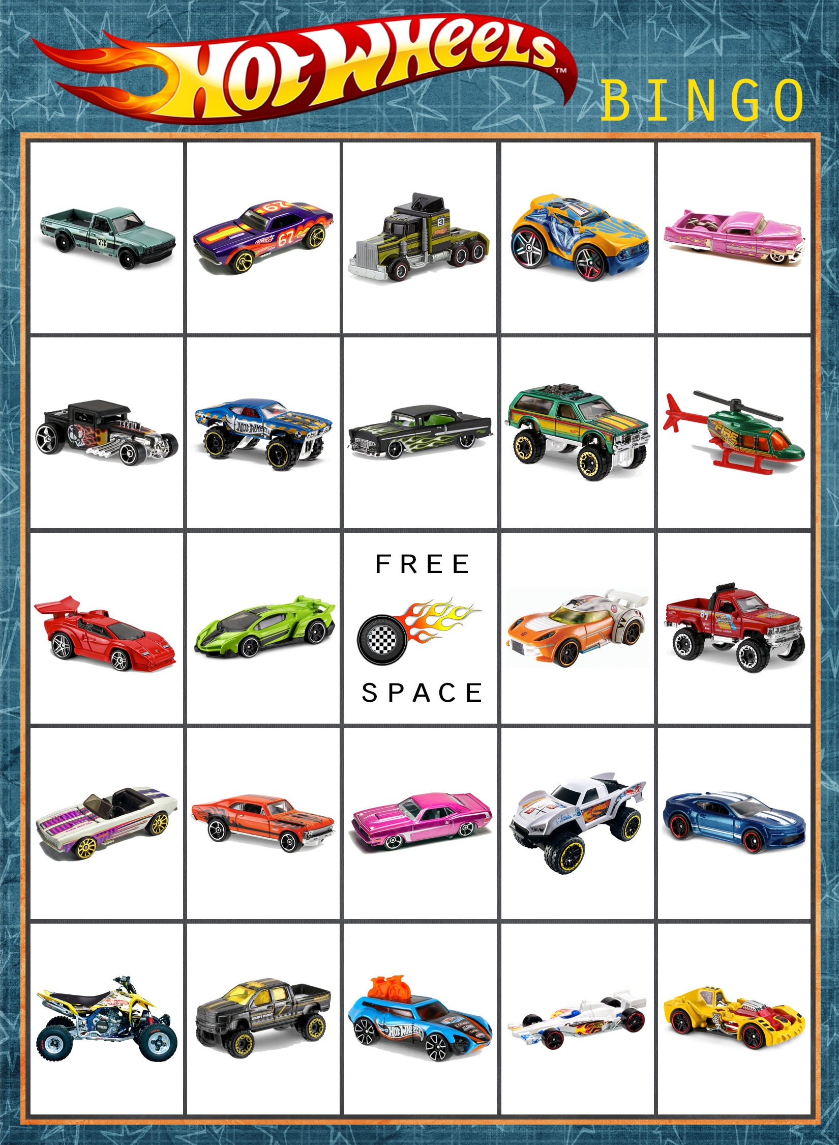 Hot Wheels 12 Card - Etsy