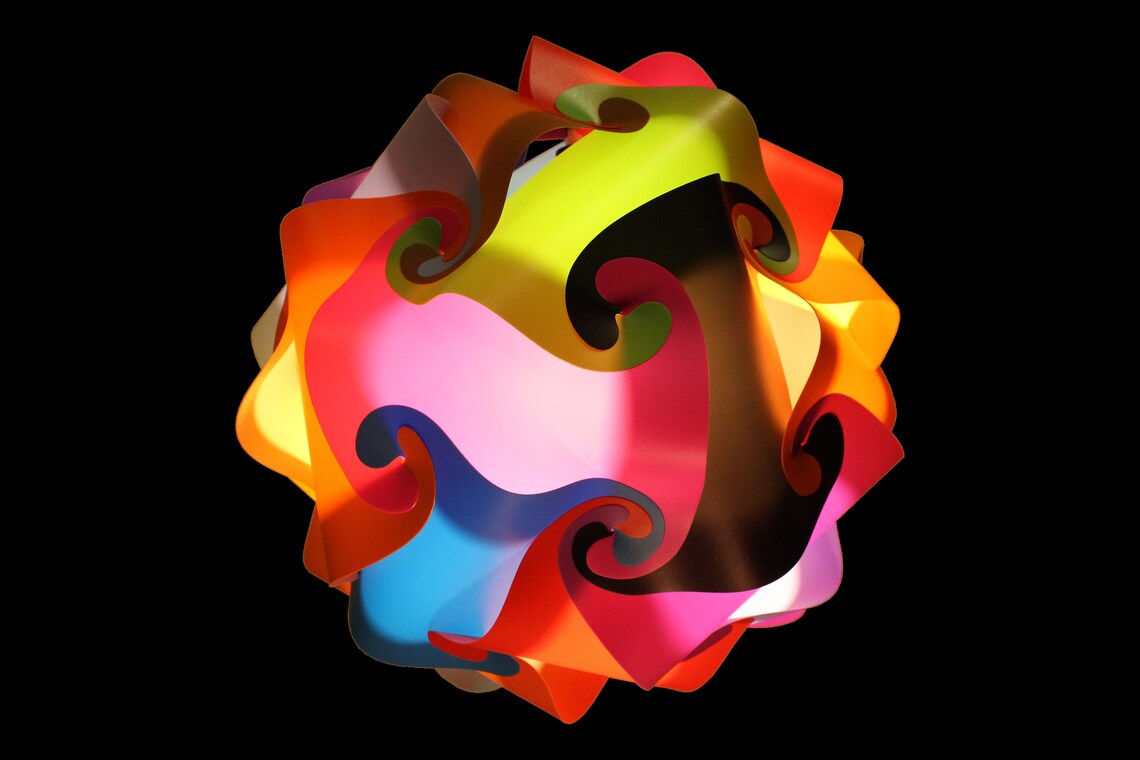 Fully Assembled Puzzle Lamp: Kaleido Lamps IQ Light Handmade | Etsy India