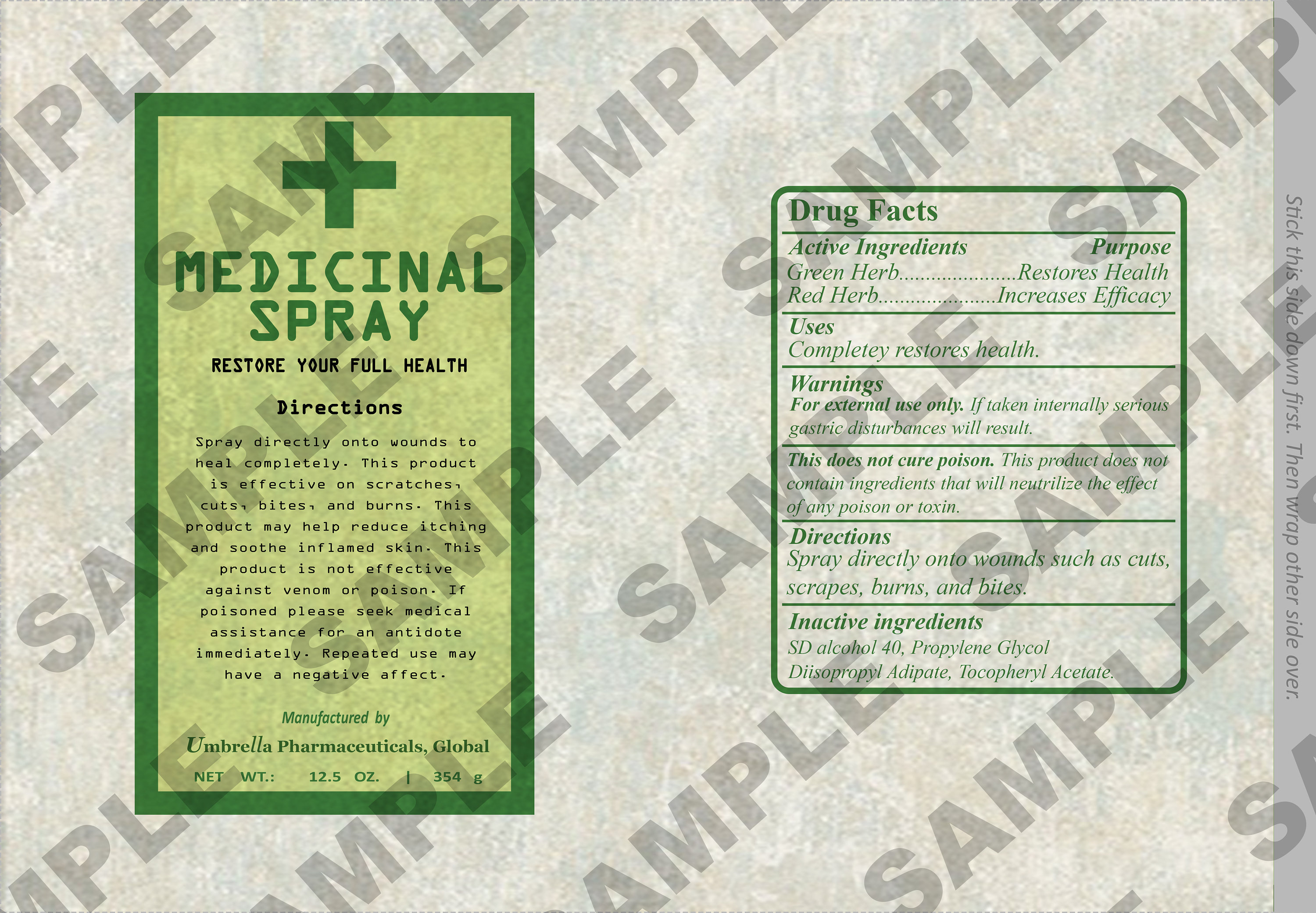 Resident Evil Medicinal Spray First Aid Spray Can Labels | Etsy