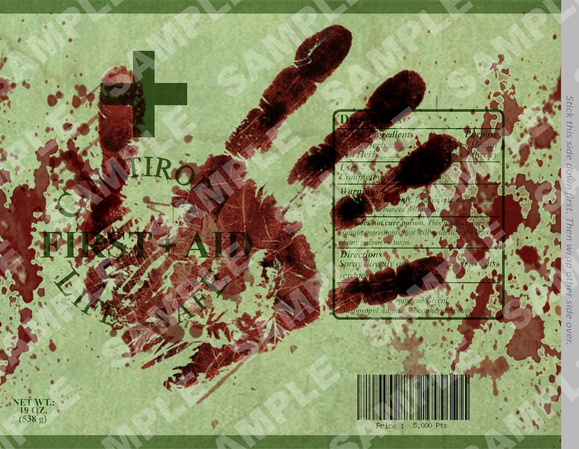 Resident Evil Cinatiropa First Aid Spray Can Labels Digital - Etsy