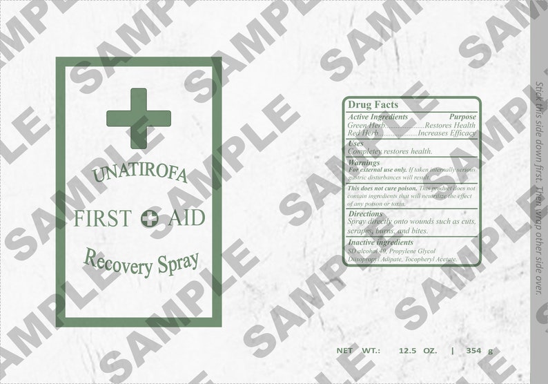 Resident Evil Unatirofa First Aid Spray Can Labels | Digital Download ...
