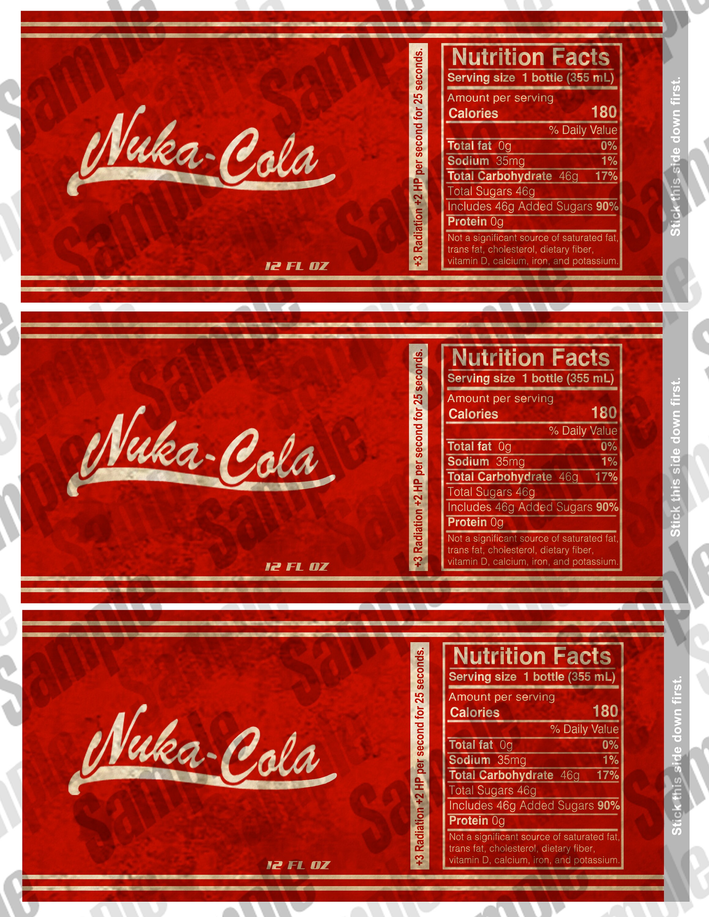 Fallout Nuka-cola Bottle Labels - Etsy Canada Fallout Nuka-cola Bottle Labels - Etsy Canada
