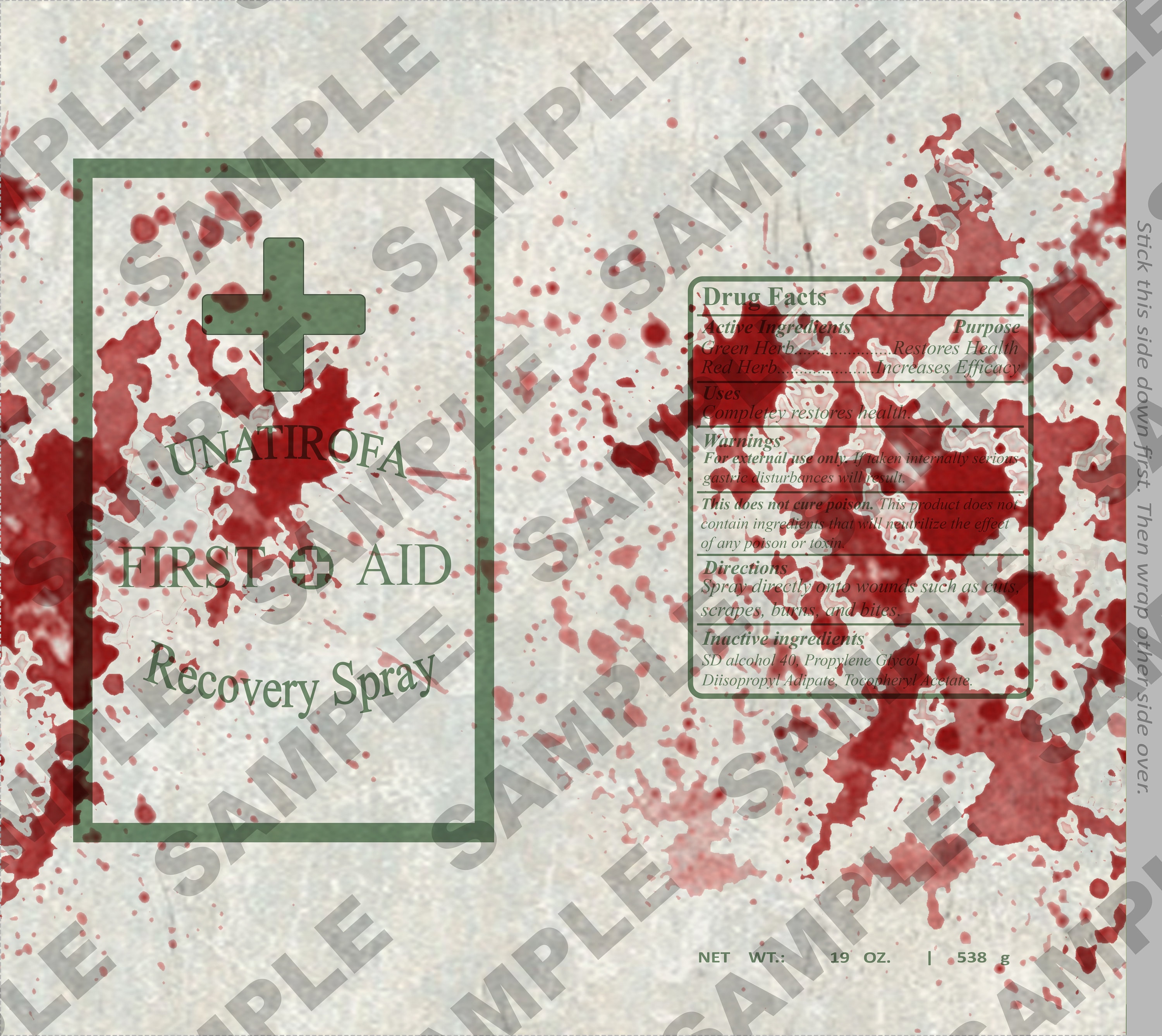 Resident Evil Unatirofa First Aid Spray Can Labels | Digital Download ...