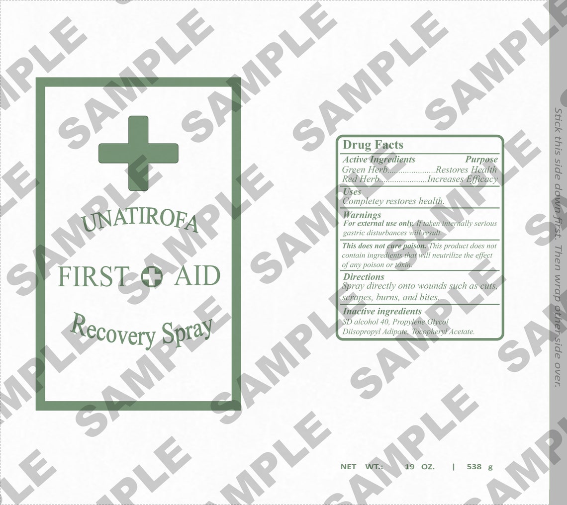 Resident Evil Unatirofa First Aid Spray Can Labels | Digital Download ...