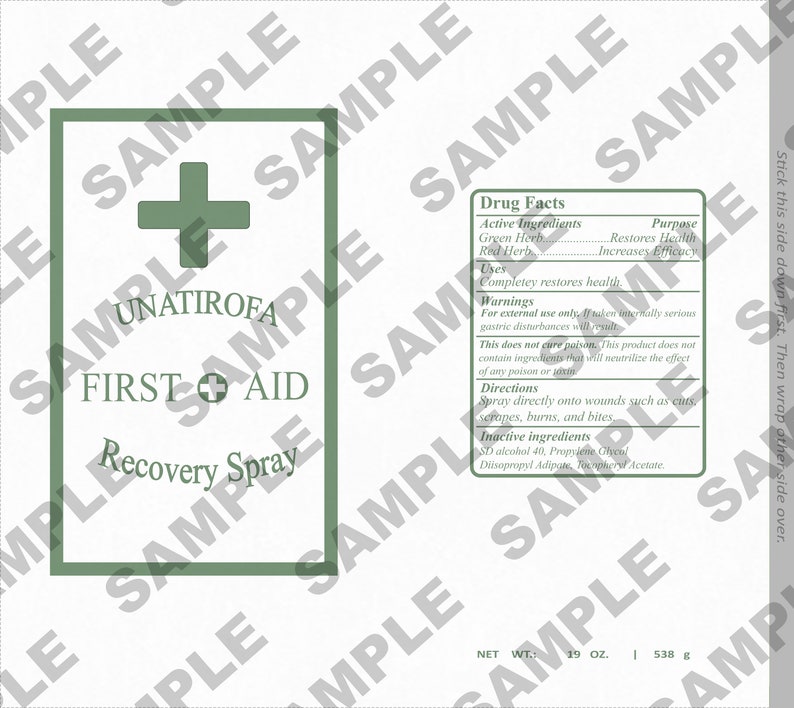 Resident Evil Unatirofa First Aid Spray Can Labels | Digital Download ...