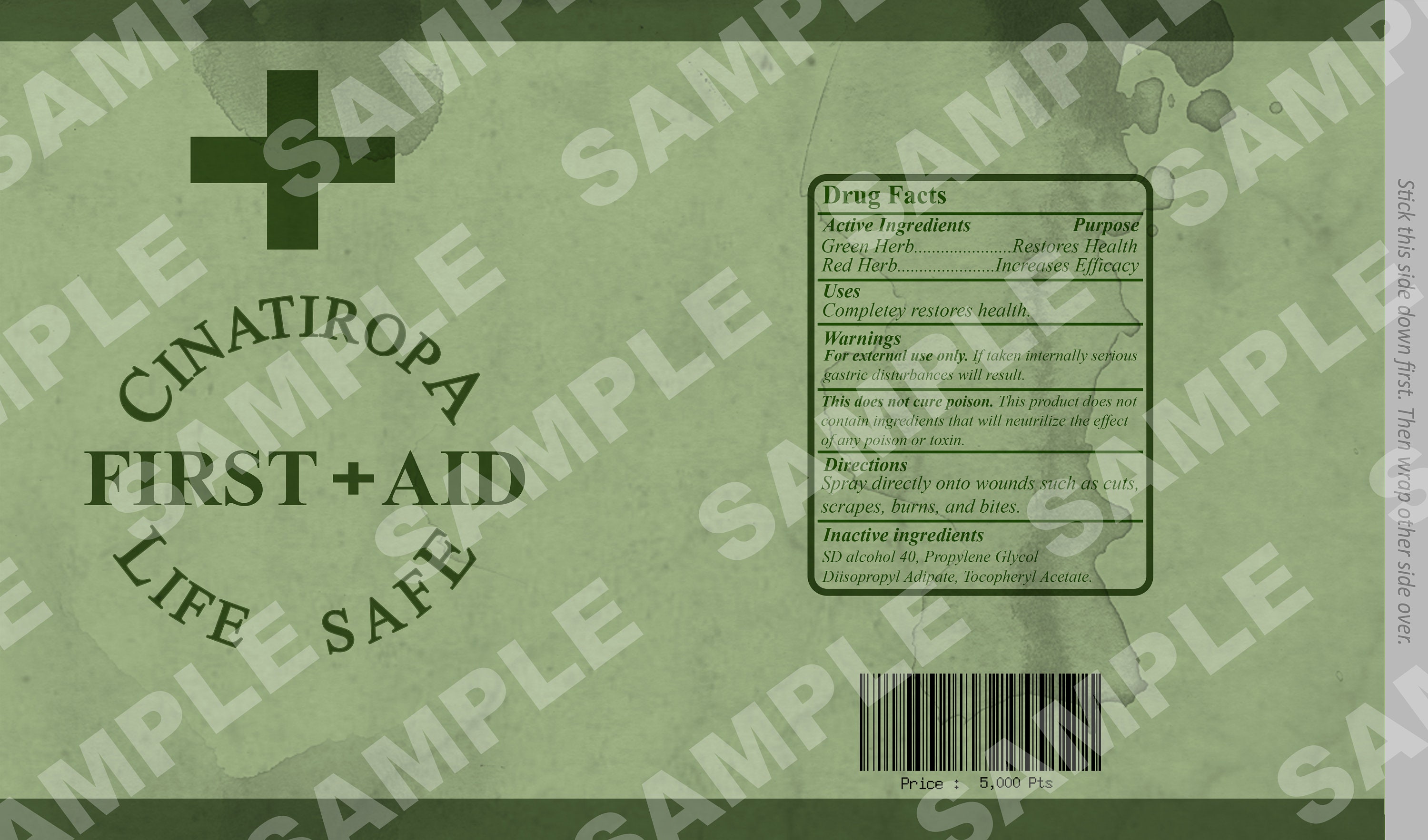 Resident Evil 4 VR (2021) Cinatiropa First Aid Spray Labels - Etsy