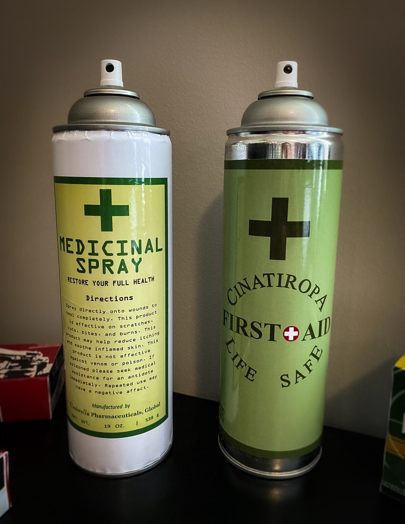 Resident Evil Medicinal Spray First Aid Spray Can Labels | Digital ...