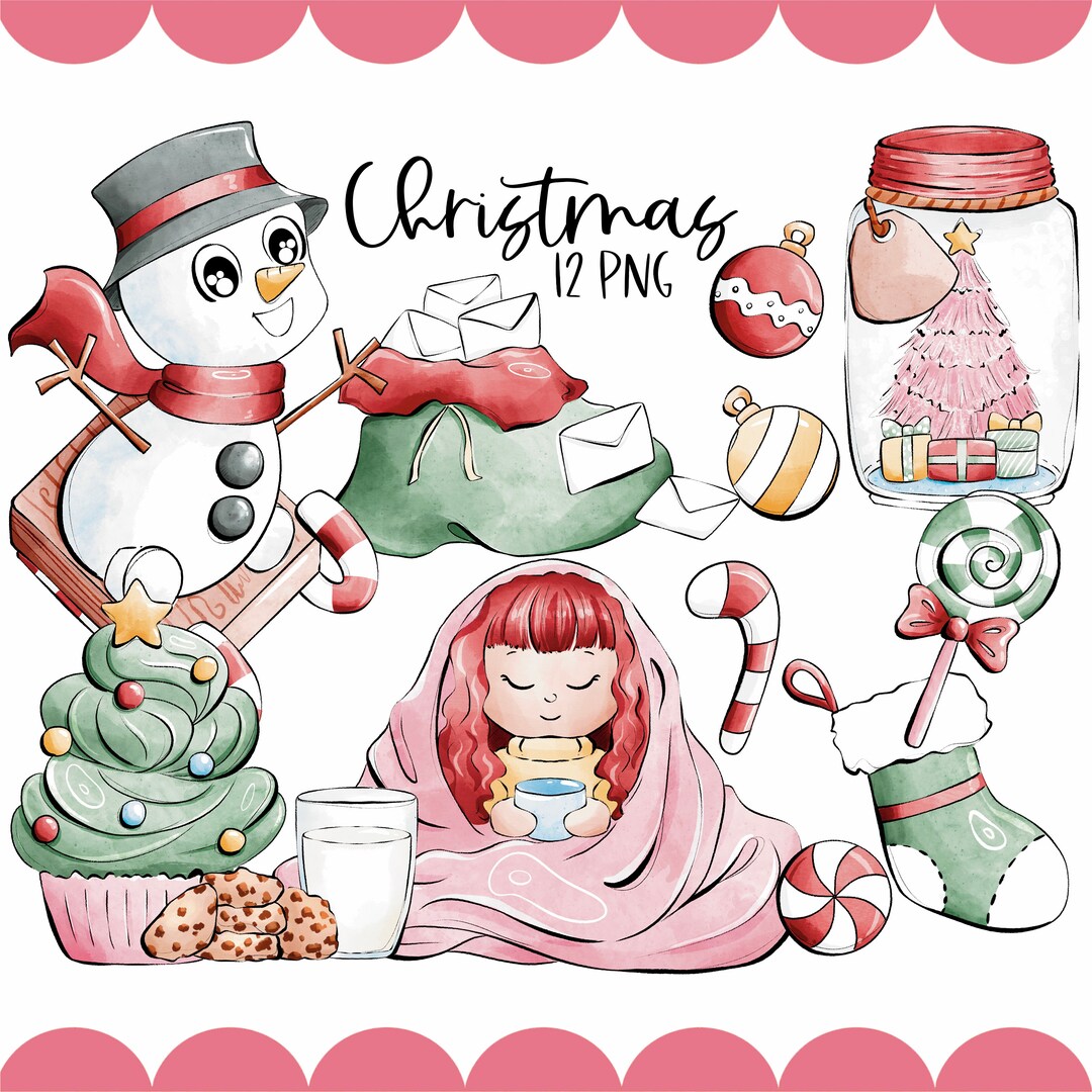 Christmas Clipart Graphics | 300dpi Digital Illustration | Doodle ...