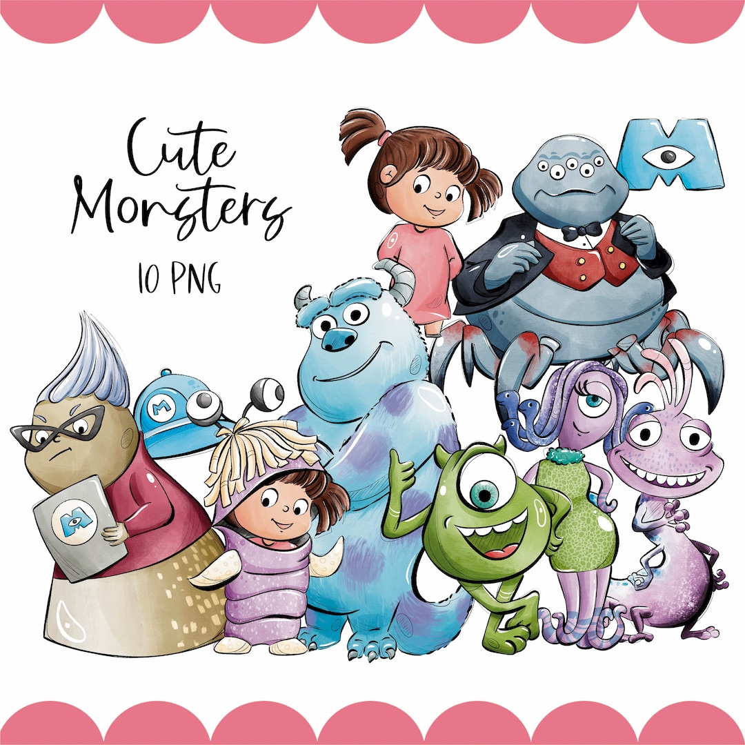 Cute Monsters Clipart 300 Dpi Digital Illustration Doodle Commercial ...