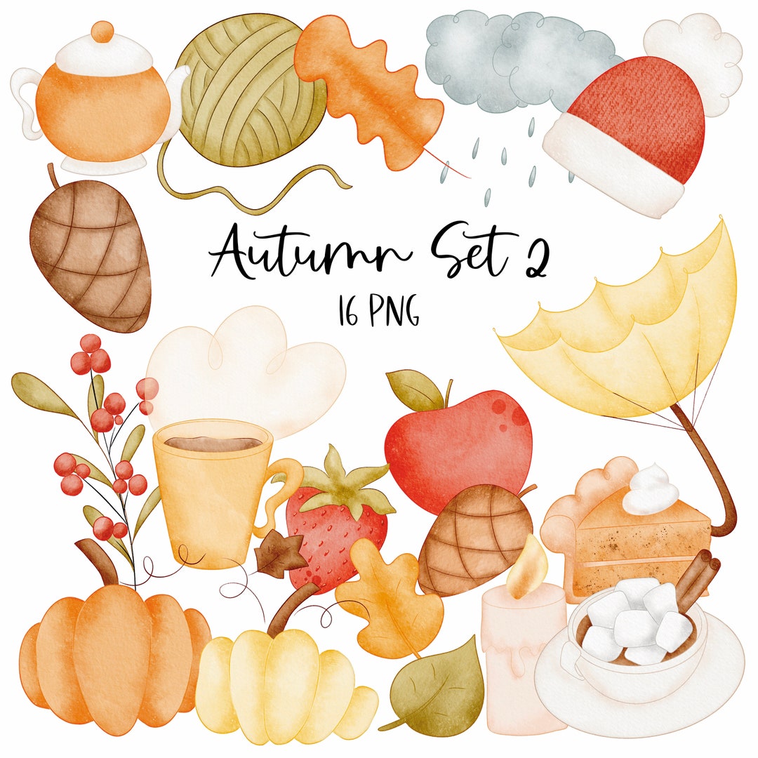 Autumn Clipart Set 2 | Digital Illustration With Commercial License ...
