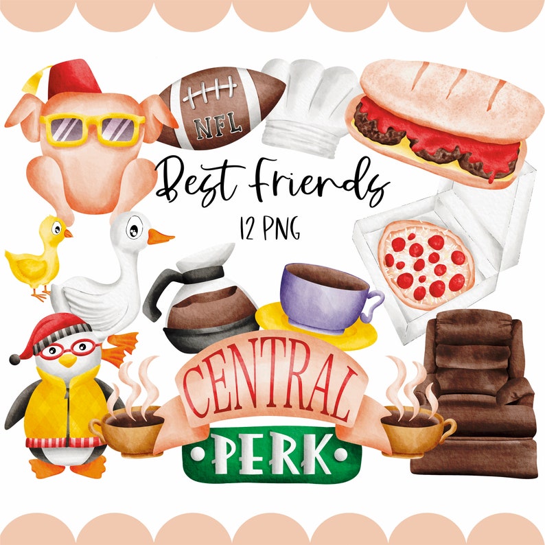 Best Friends Graphics PNG Digital Illustration Commercial - Etsy