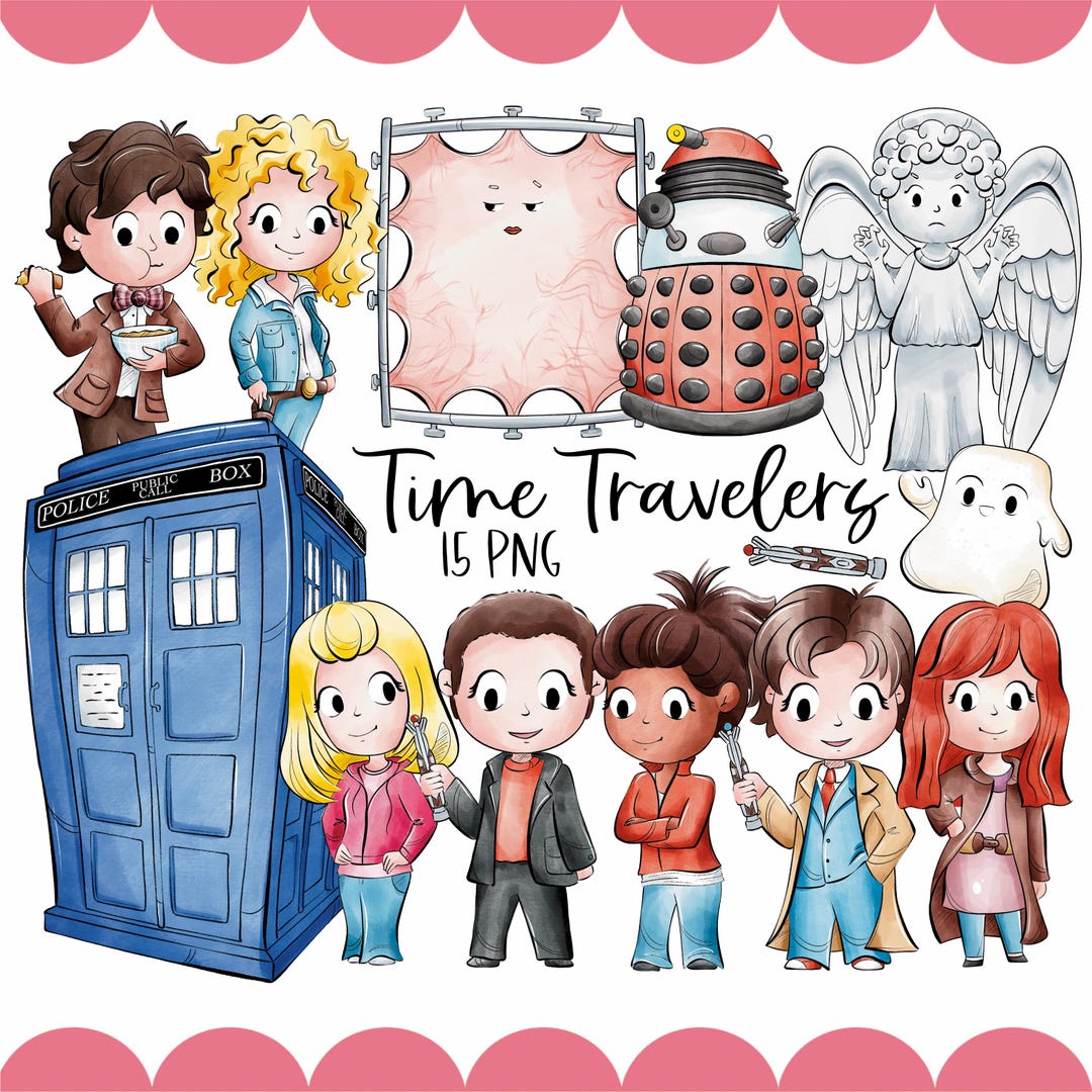 Time Travelers Clipart Graphics | Digital Illustration | 300dpi ...